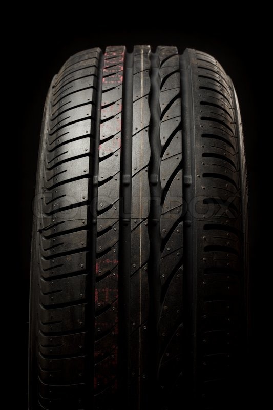 New car tire close up | Stock Photo | Colourbox