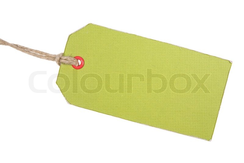 Green Label Isolated On White ... | Stock image | Colourbox