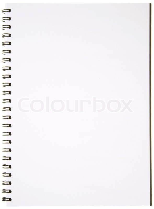 Blank Spiral Notesblok isoleret på ... | Stock foto | Colourbox