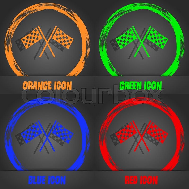 Race Flag Finish icon sign. ... | Stock vector | Colourbox