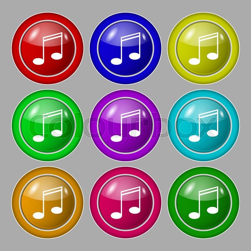 Music Note Symbol Colourful