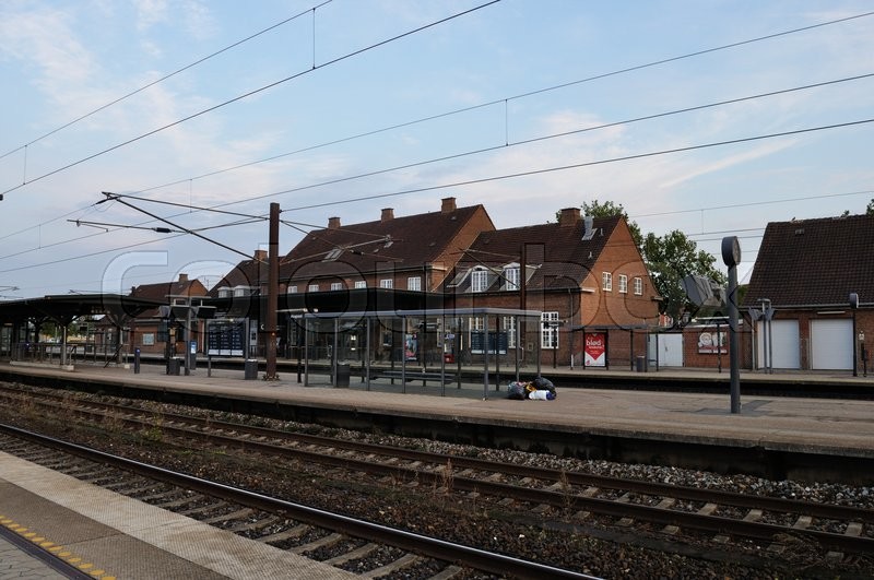 Ringsted station Stationsbygning og ... | Stock foto | Colourbox
