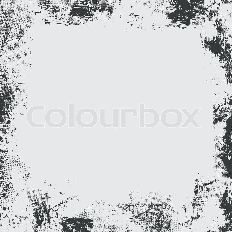 Grunge frame or border on grey ... | Stock vector | Colourbox