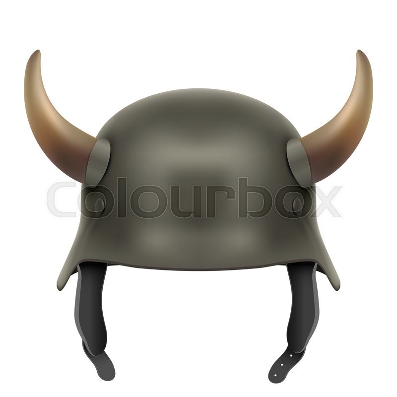 German Army helmet with horns. ... | Stock image | Colourbox