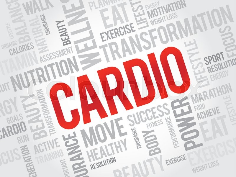 CARDIO word cloud, fitness, sport, ... | Stock vector | Colourbox
