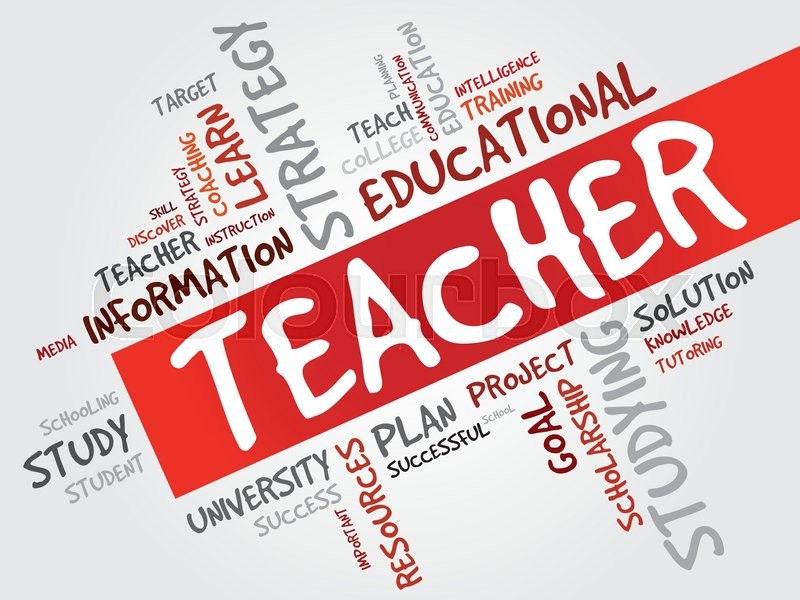 TEACHER word cloud, education concept | Stock vector | Colourbox