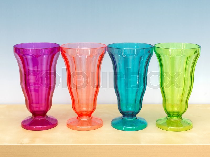 A close up shot of a retro milkshake ... | Stock image | Colourbox