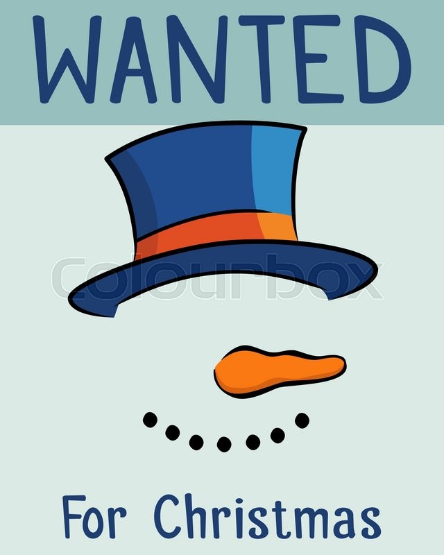 Wanted christmas poster for frosty the ... | Stock vector | Colourbox