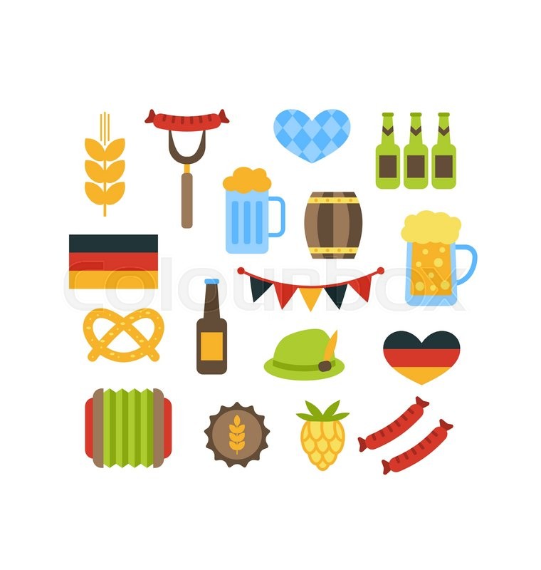 Illustration Oktoberfest Symbols ... | Stock vector | Colourbox