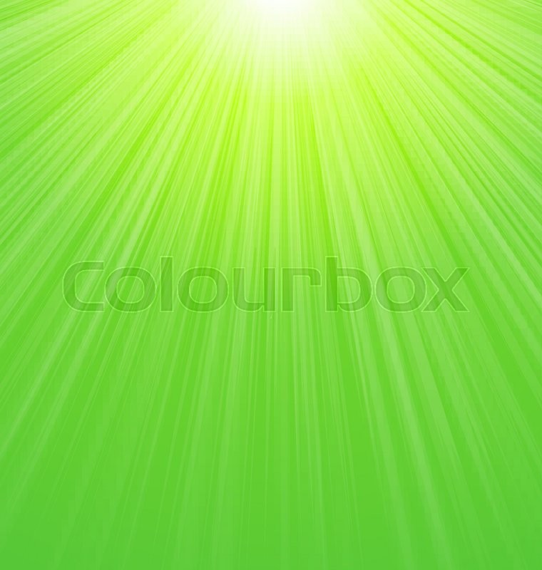 Abstract Green Sunny Sunbeam ... | Stock vector | Colourbox