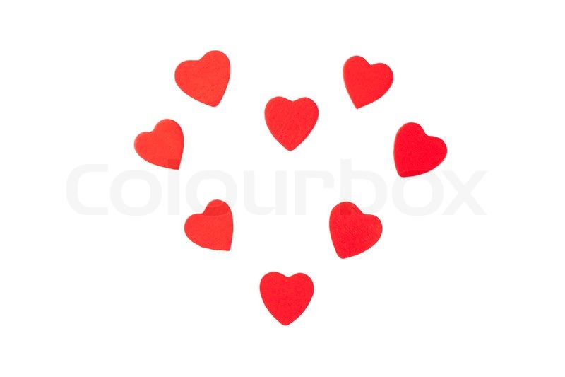 Heart fra mange små røde hjerter | stock foto | Colourbox