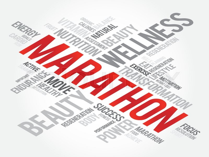 MARATHON word cloud, fitness, sport, ... | Stock vector | Colourbox