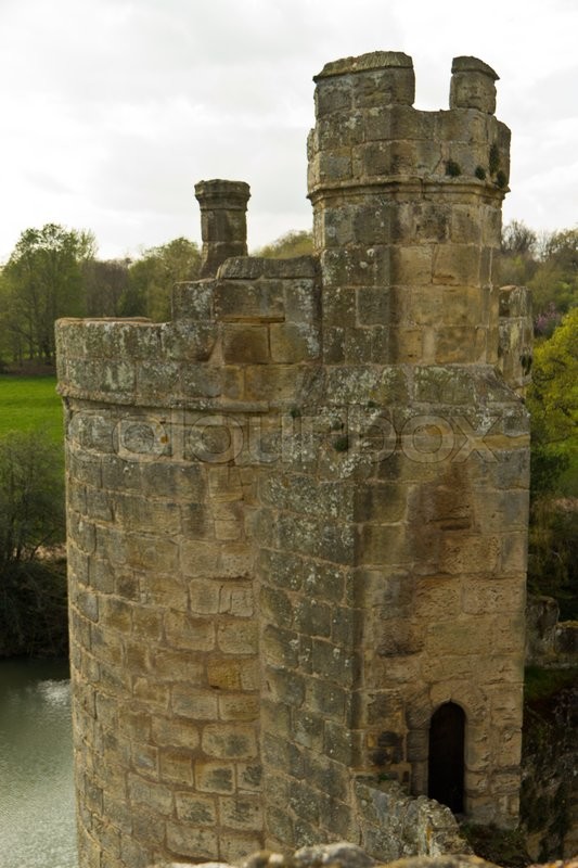Tower of a stone medival castle ... | Stock image | Colourbox