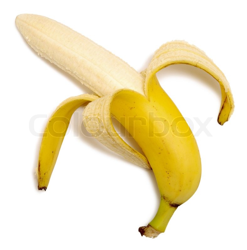 Banane geräumt einer Schale auf einem ... | Stock Bild | Colourbox