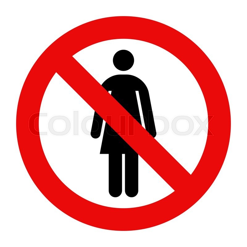 No woman sign isolated on white ... | Stock vector | Colourbox