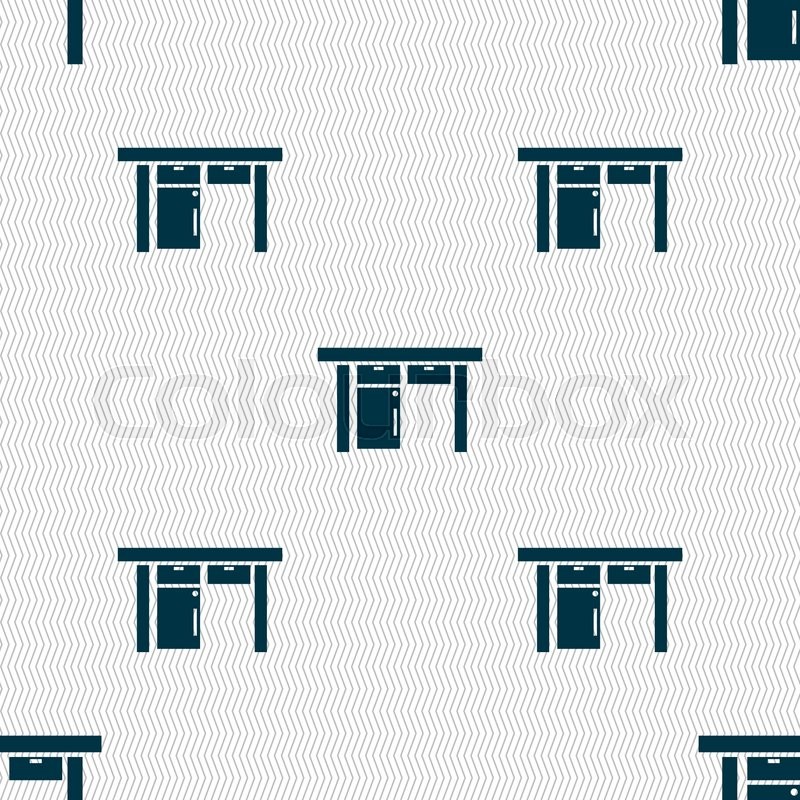 Table icon sign. Seamless abstract ... | Stock vector | Colourbox