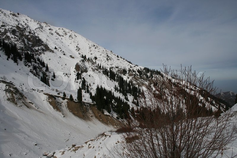 Winter mountain landscape Central Asia ... | Stock image | Colourbox