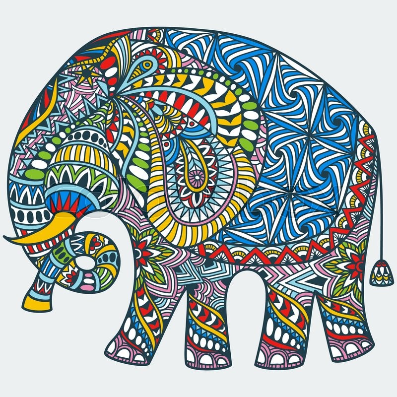 Vector hand-drawn color tattoo doodle ... | Stock vector | Colourbox