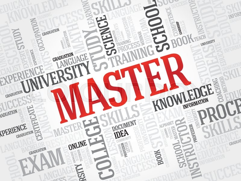 Master word cloud, education concept | Stock vector | Colourbox