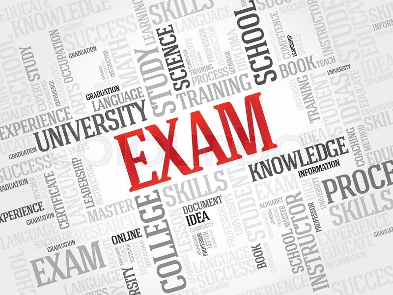 EXAM. Word education collage | Stock vector | Colourbox