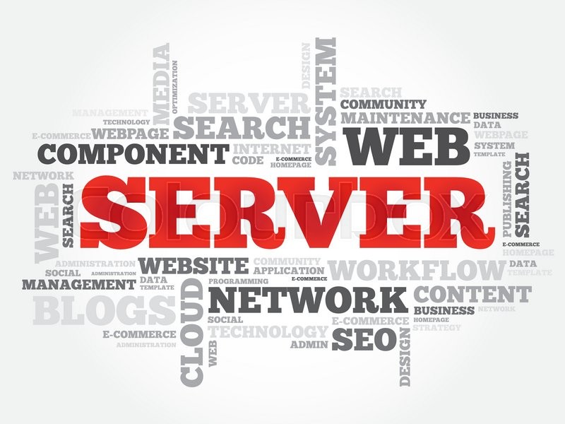 Server word cloud concept | Stock vector | Colourbox