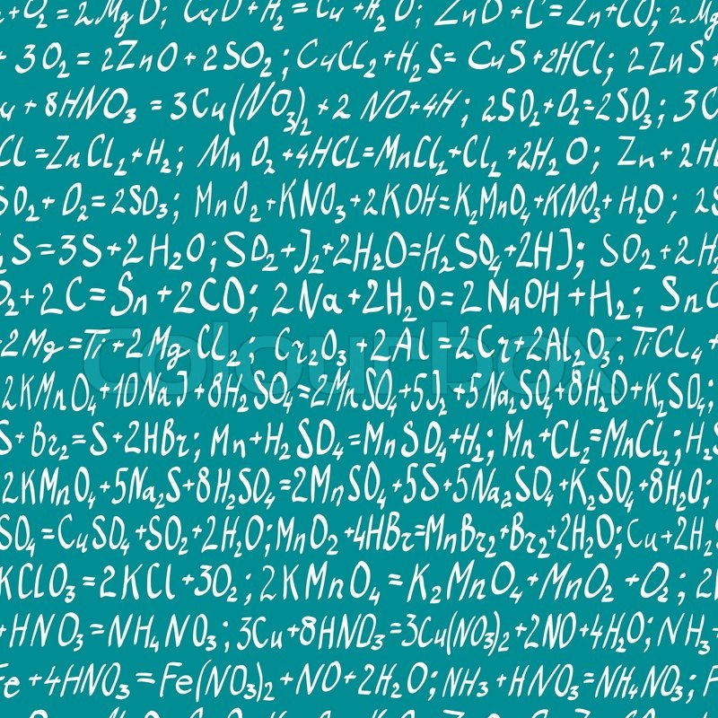 Problemfri mønster af kemiske formler | Stock vektor | Colourbox