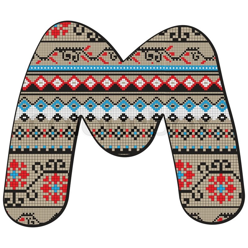 Decorated original font, pixel art ... | Stock vector | Colourbox