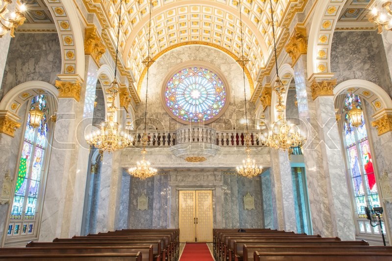 Interior inside a Catholic Church, ... | Stock image | Colourbox
