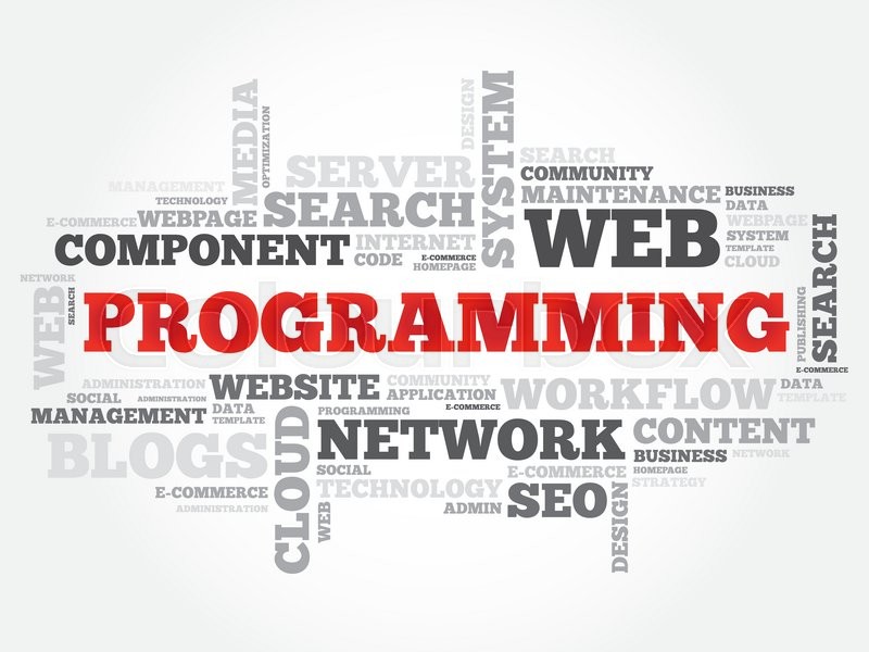 Programming Word Cloud Business Stock Vector Colourbox