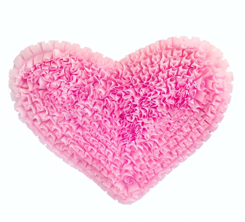 Pink hjerte på en hvid baggrund | Stock foto | Colourbox