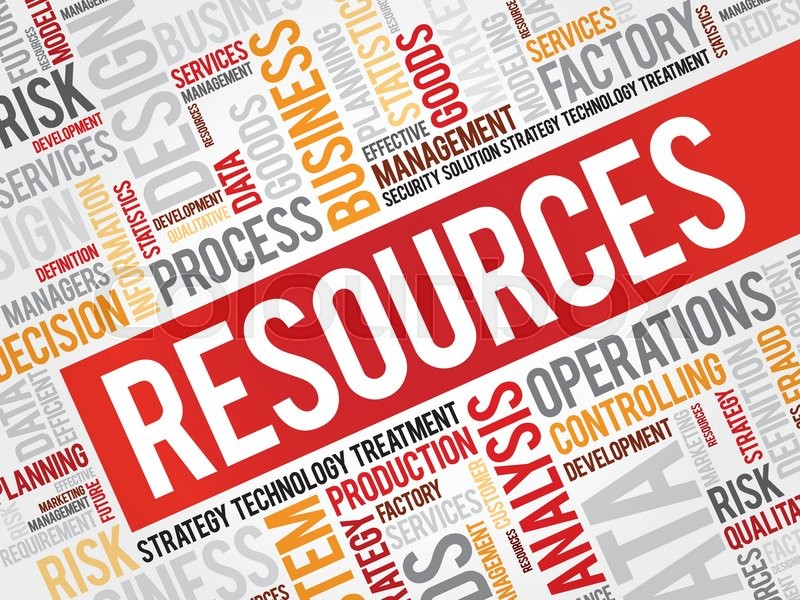 RESOURCES word cloud, education ... | Stock vector | Colourbox