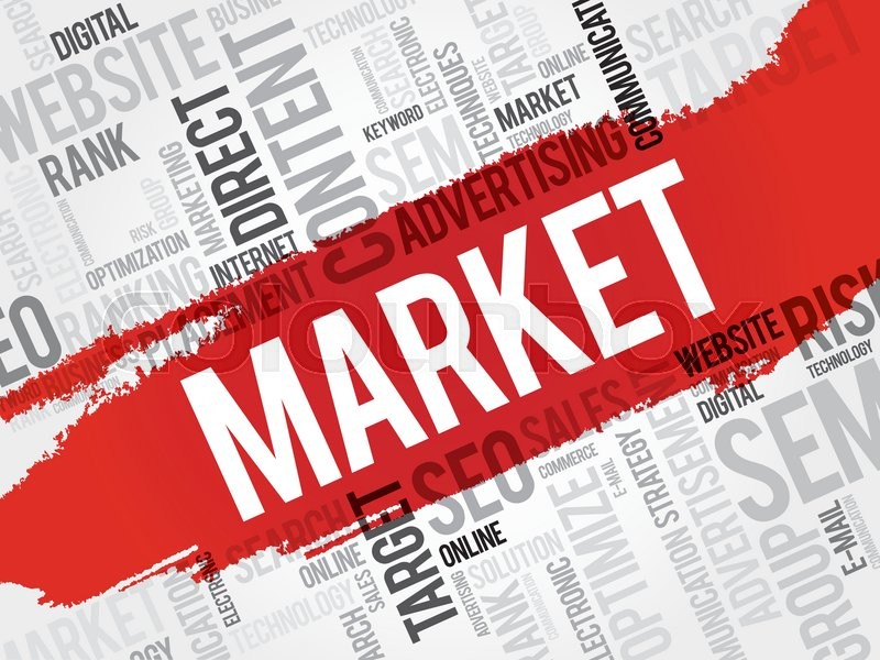 MARKET word cloud, business concept | Stock vector | Colourbox