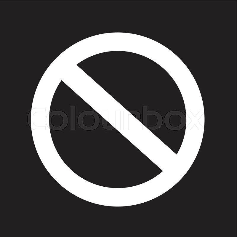 Blank ban Symbol icon | Stock vector | Colourbox