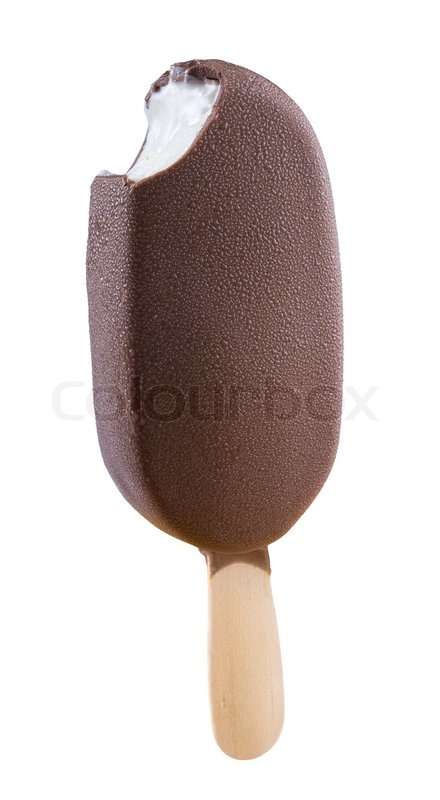 Classic chocolate ice cream with drops ... | Stock image | Colourbox