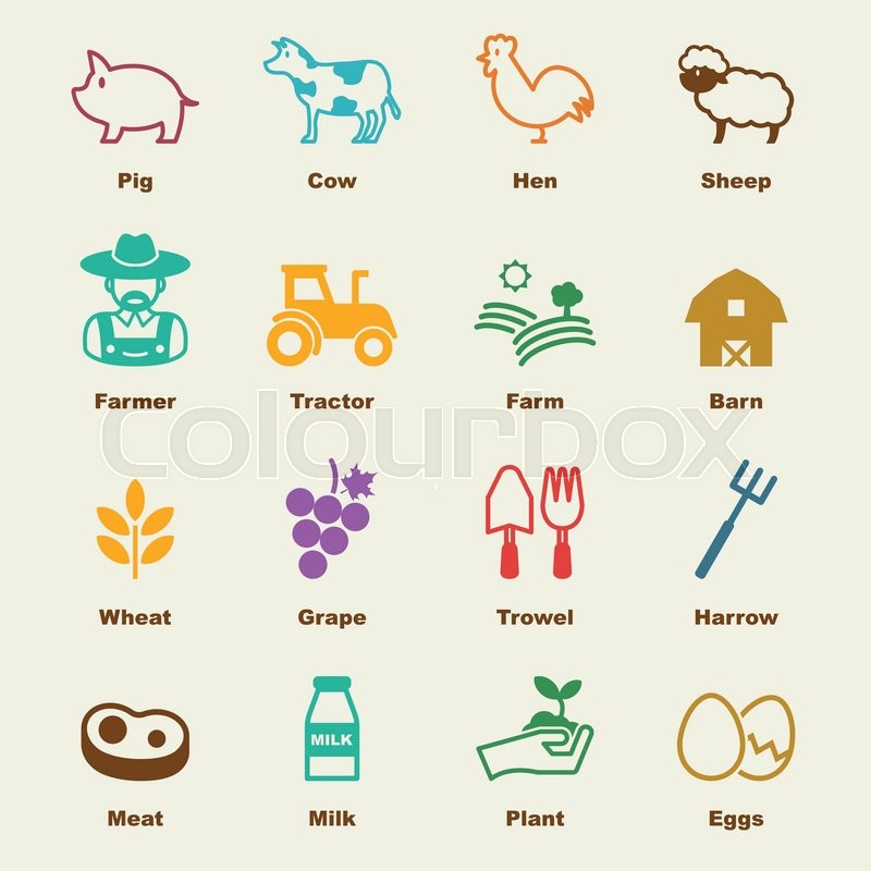 Farming elements, vector infographic ... | Stock vector | Colourbox