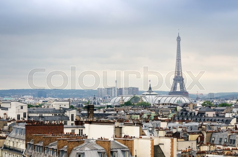 Eiffel Tower and Grand Palais with ... | Stock image | Colourbox