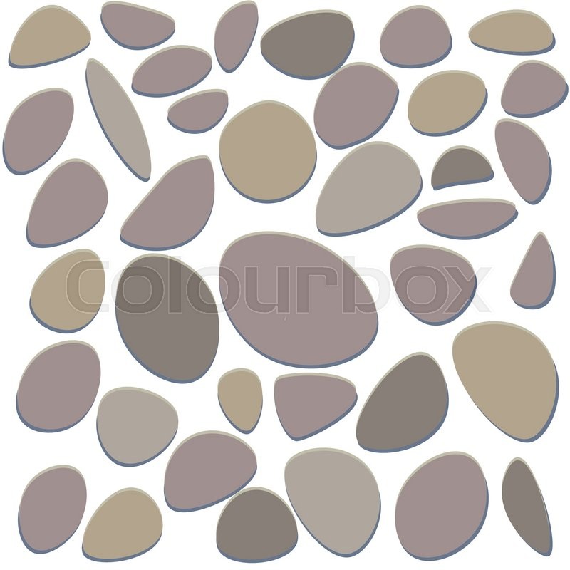 Stone floor tile on white background. ... | Stock vector | Colourbox