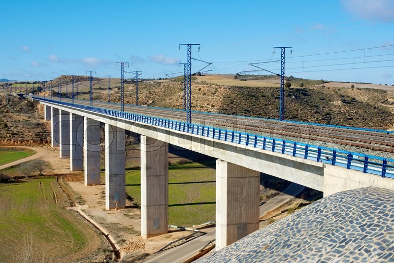 View of a high-speed viaduct in ... | Stock image | Colourbox