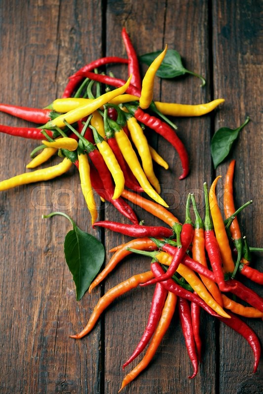 small hot pepper chili in a bundle, on ... | Stock image | Colourbox
