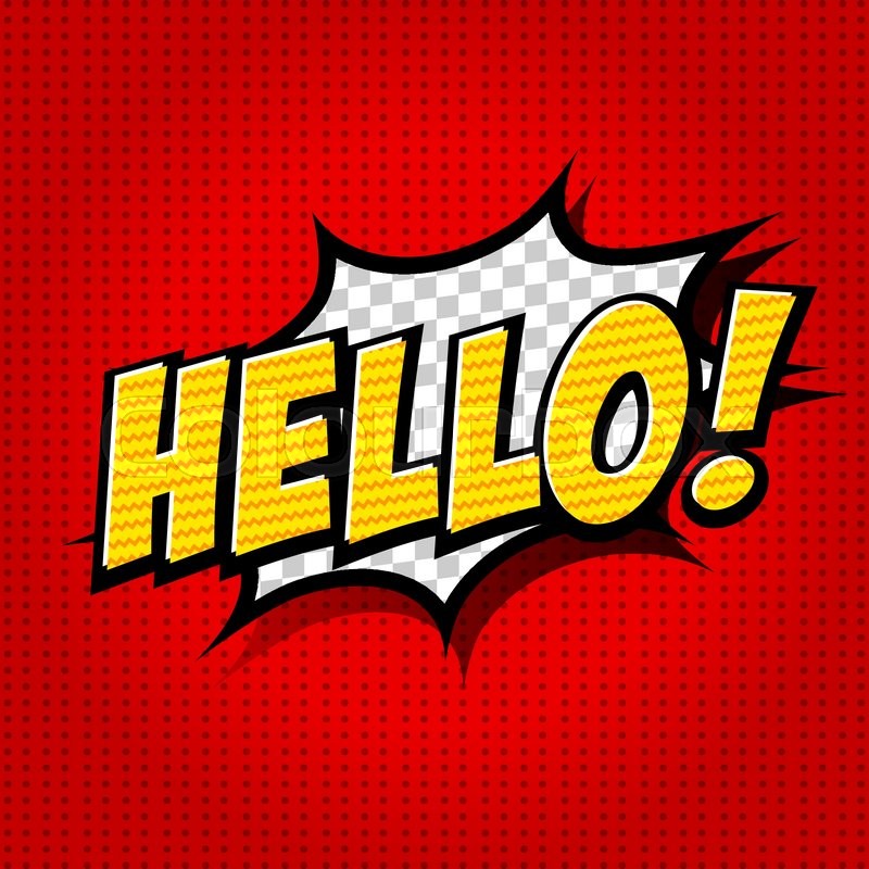 Hello ! Comic Speech Bubble, Cartoon. ... | Stock vector | Colourbox