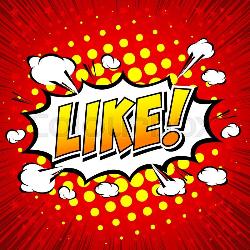 Like! Comic Speech Bubble, Cartoon. ... | Stock vector | Colourbox