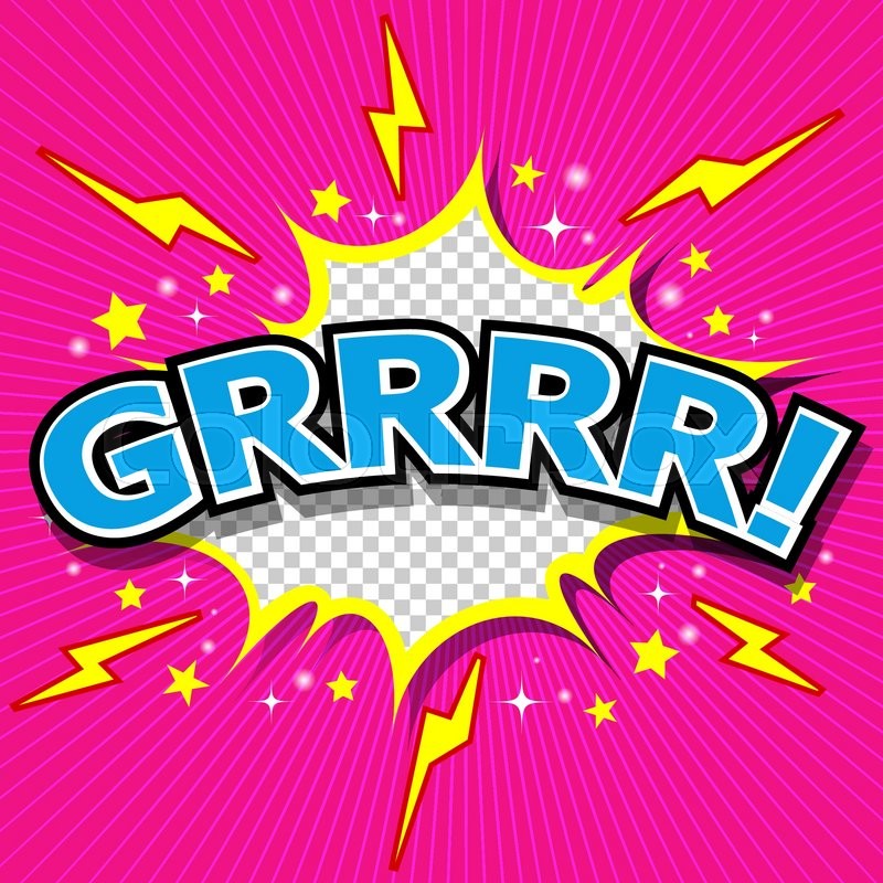 Grrrr! Comic Speech Bubble, Cartoon. ... | Stock vector | Colourbox