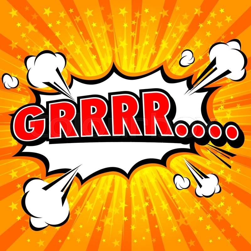 Grrrr! Comic Speech Bubble, Cartoon. art and illustration vector file ...