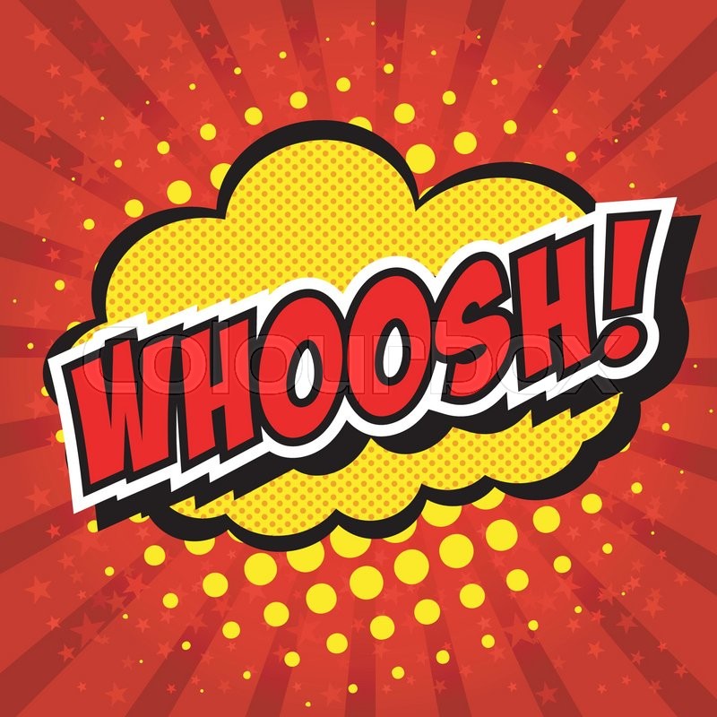 WHOOSH! Comic Speech Bubble, Cartoon. ... | Stock vector | Colourbox