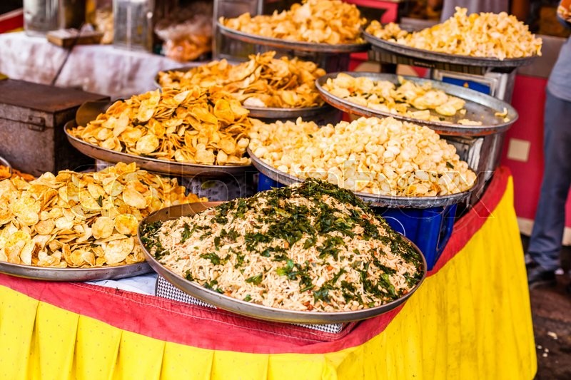 TRaditional food market in India. | Stock image | Colourbox