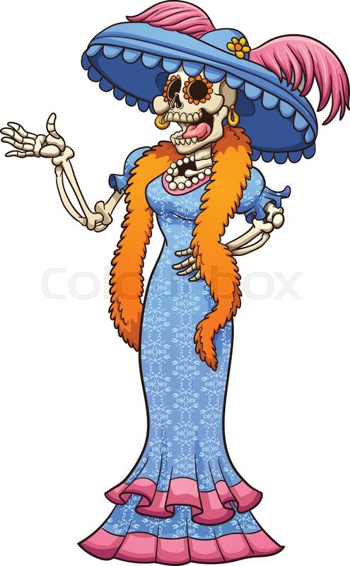 Mexican catrina laughing. Vector clip ... | Stock vector | Colourbox