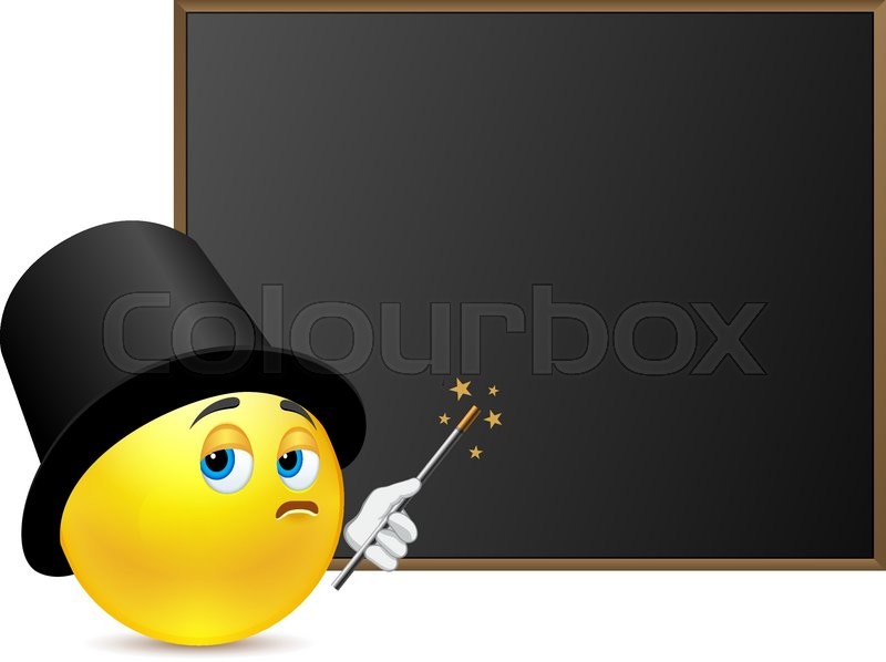 Funny teacher of magic around ... | Stock vector | Colourbox