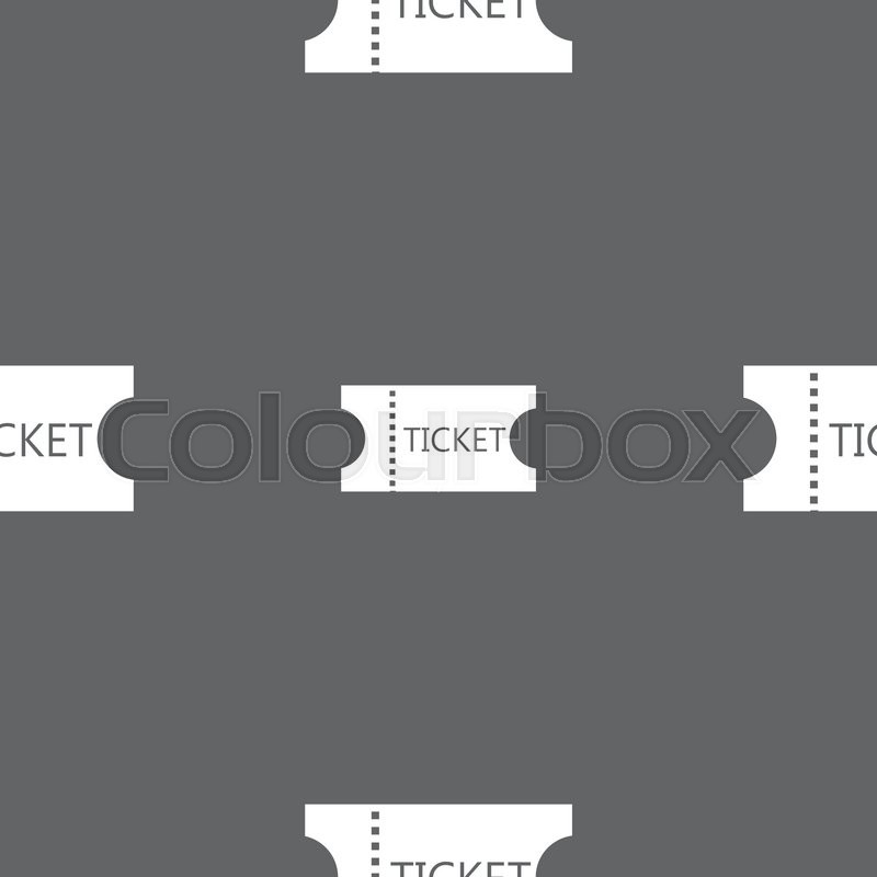Ticket icon sign. Seamless pattern on ... | Stock vector | Colourbox
