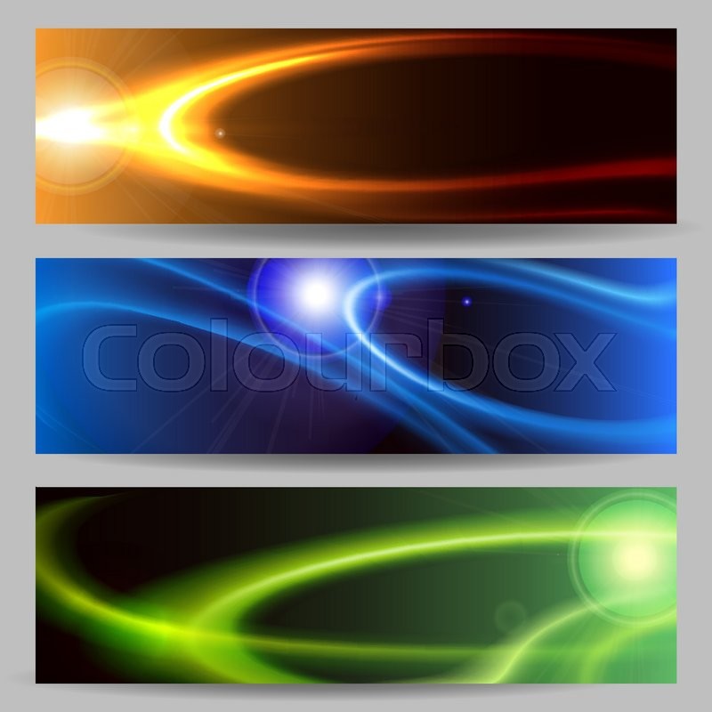 An outer space Banner or header set. ... | Stock vector | Colourbox