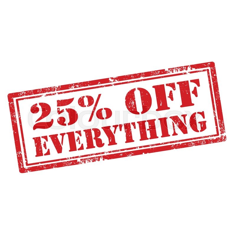Grunge rubber stamp with text 25% Off ... | Stock vector | Colourbox